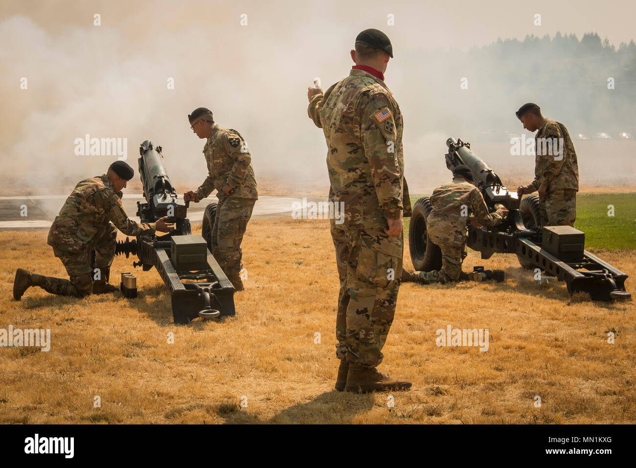 Soldiers from A Battery, 1st Battalion, 37th Field Artillery Regiment ...