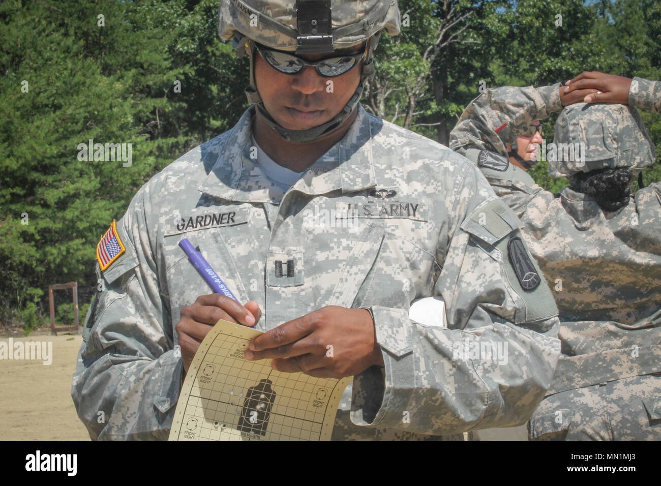 Army Reserve Soldier Capt. Devron M. Gardner, officer-in-charge of ...