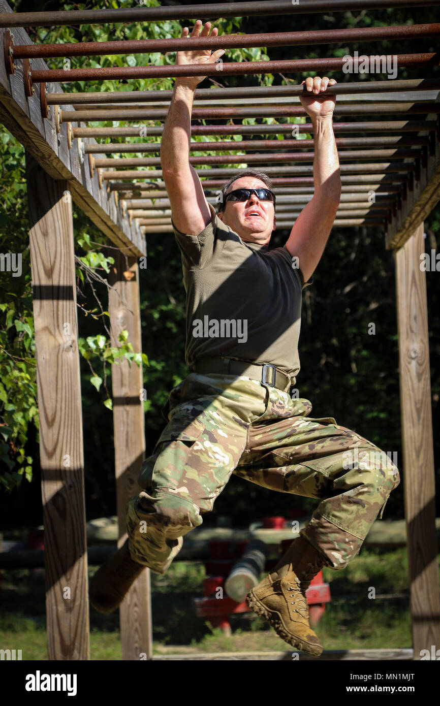 Army Reserve Soldier Maj. Timothy Davis, transportation officer, and ...