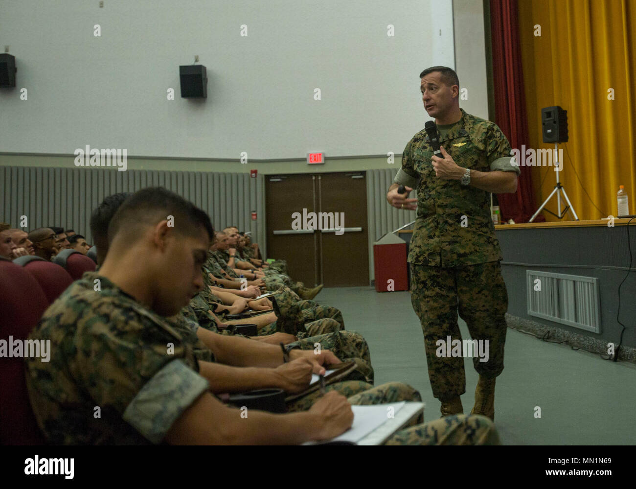U.S. Marine Corps Sgt. Maj. Anthony Spadaro, the command senior ...