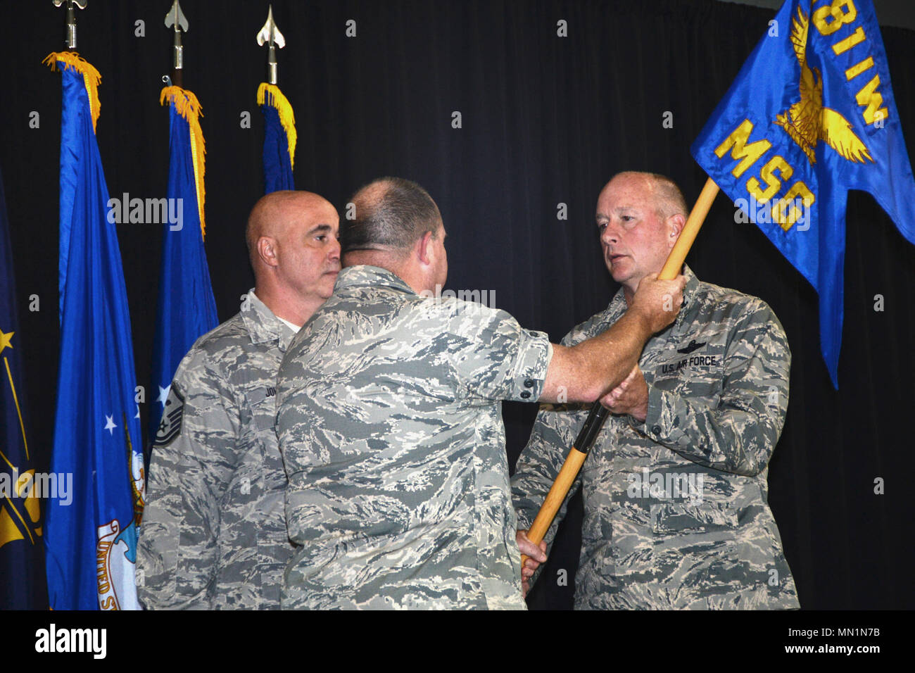 U.S. Air Force Col. Chris Colbert, right, newly appointed commander of ...