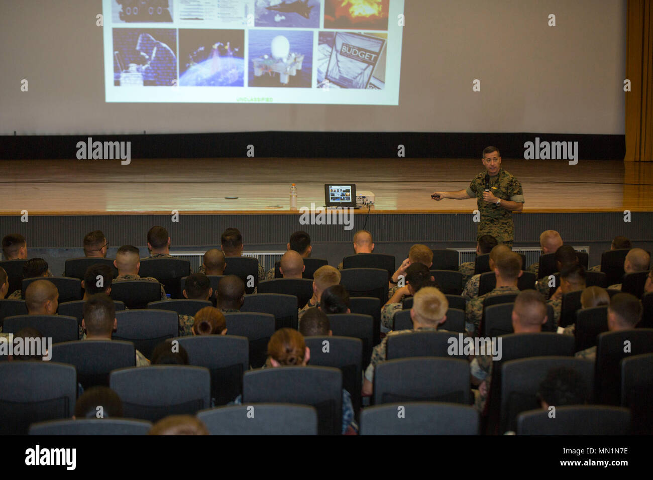 U.S. Marine Corps Sgt. Maj. Anthony Spadaro, the command senior ...