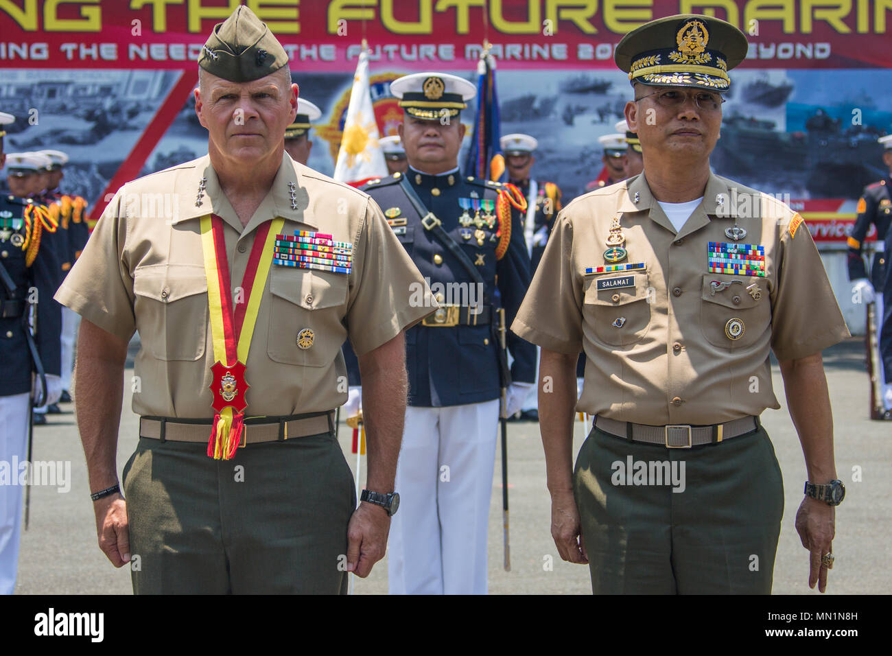 Commandant of the Marine Corps Robert B. Neller, left, and Commandant ...