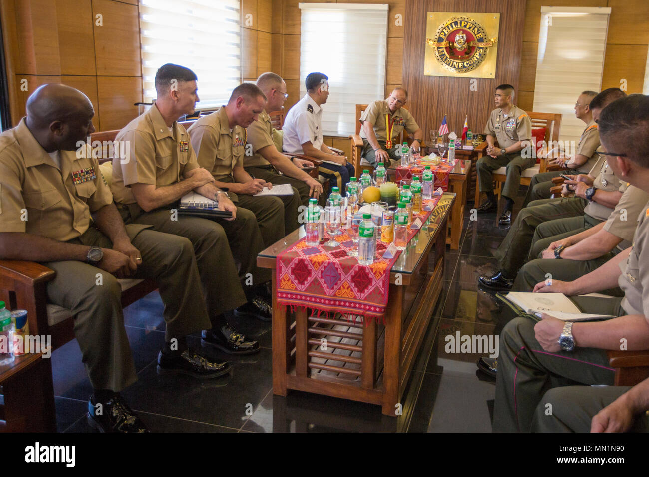 Commandant of the Marine Corps Robert B. Neller speaks with Commandant ...