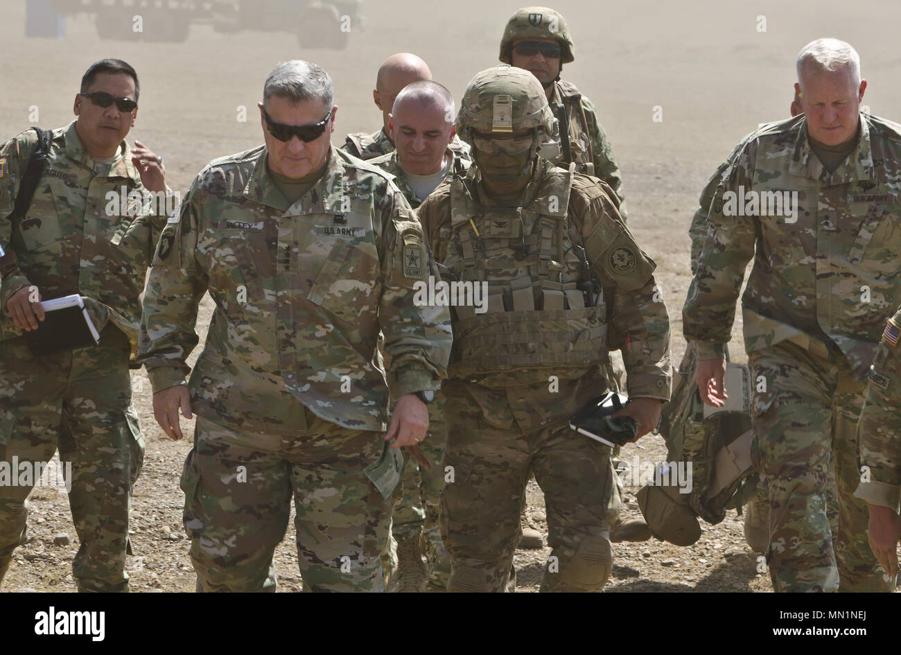 Chief of Staff of the Army, Gen. Mark Milley walks with Col. Patrick ...