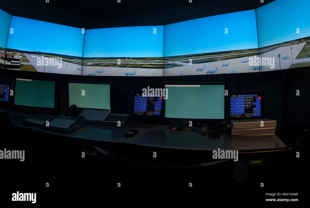 The 7th Operations Support Squadron tower simulation system runs ...