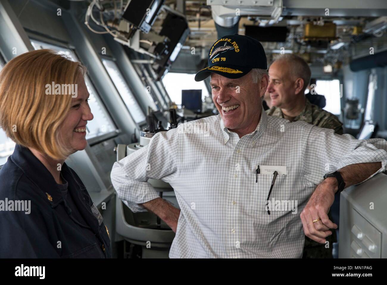 ATLANTIC OCEAN (Aug. 10, 2017) -- Secretary of the Navy, the honorable ...