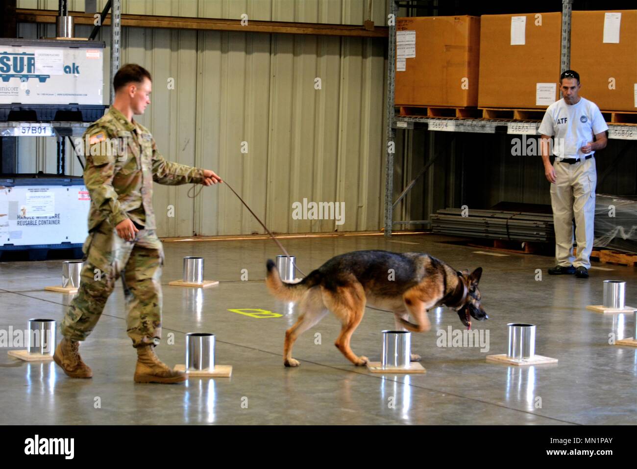 Pfc. Daniel Rule and “Kondor”, a Military Working Dog (MWD) Team with ...