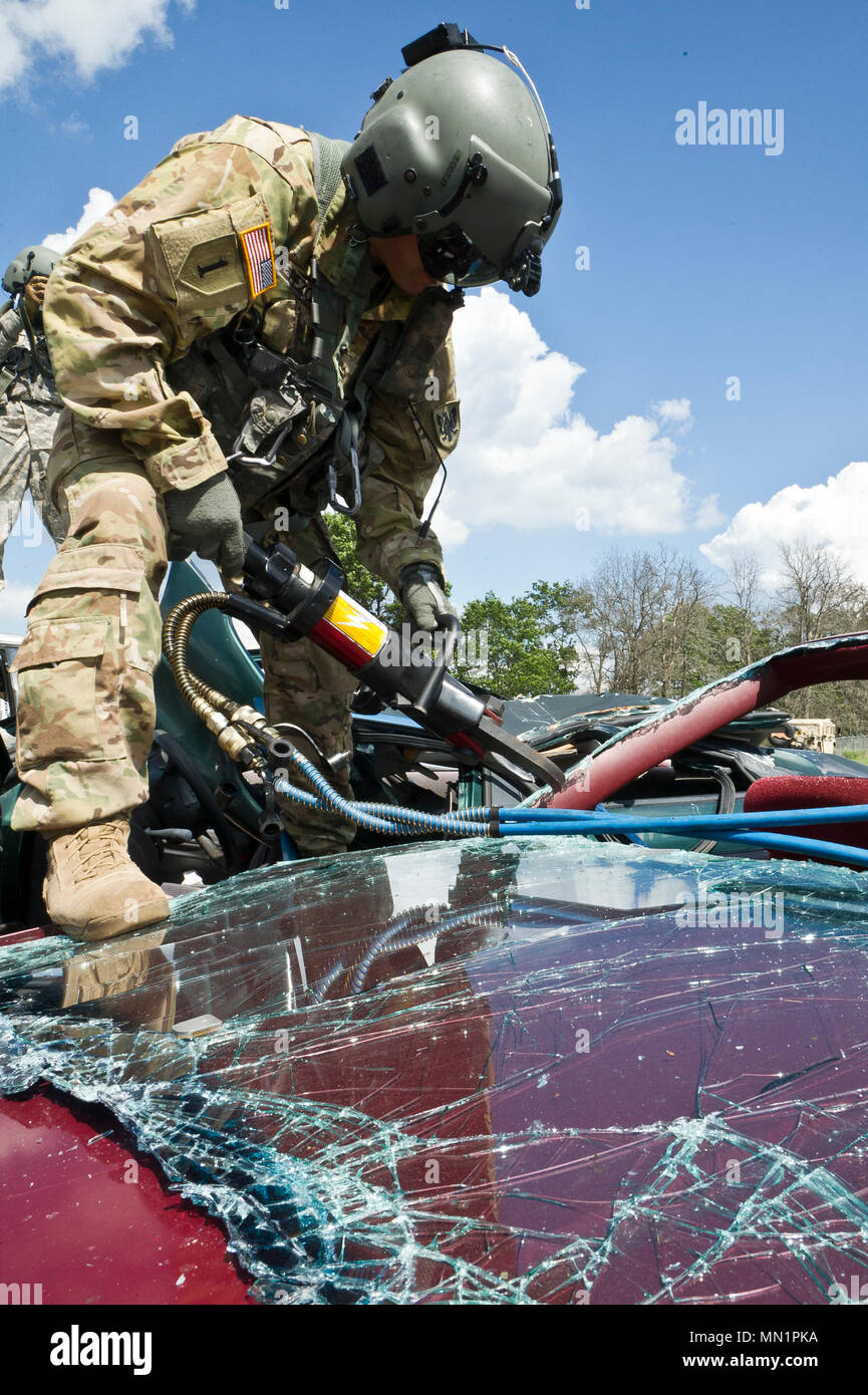 U.S. Army Sgt. Isaac Pezoa, HH-60M MEDEVAC helicopter maintainer with ...