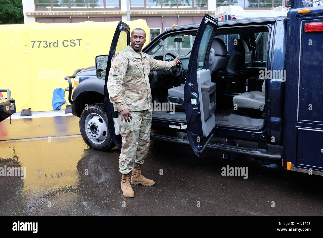 Master Sgt. Desmond Burgess, the 773rd Civil Support Team communication ...