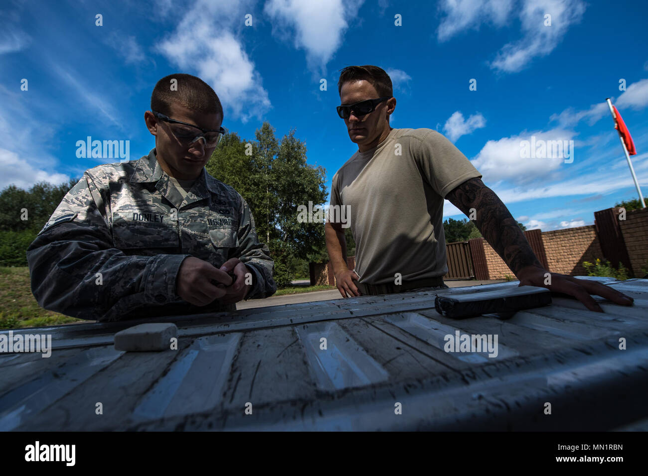 Airmen from the 86th Civil Engineer Squadron Explosive Ordnance ...