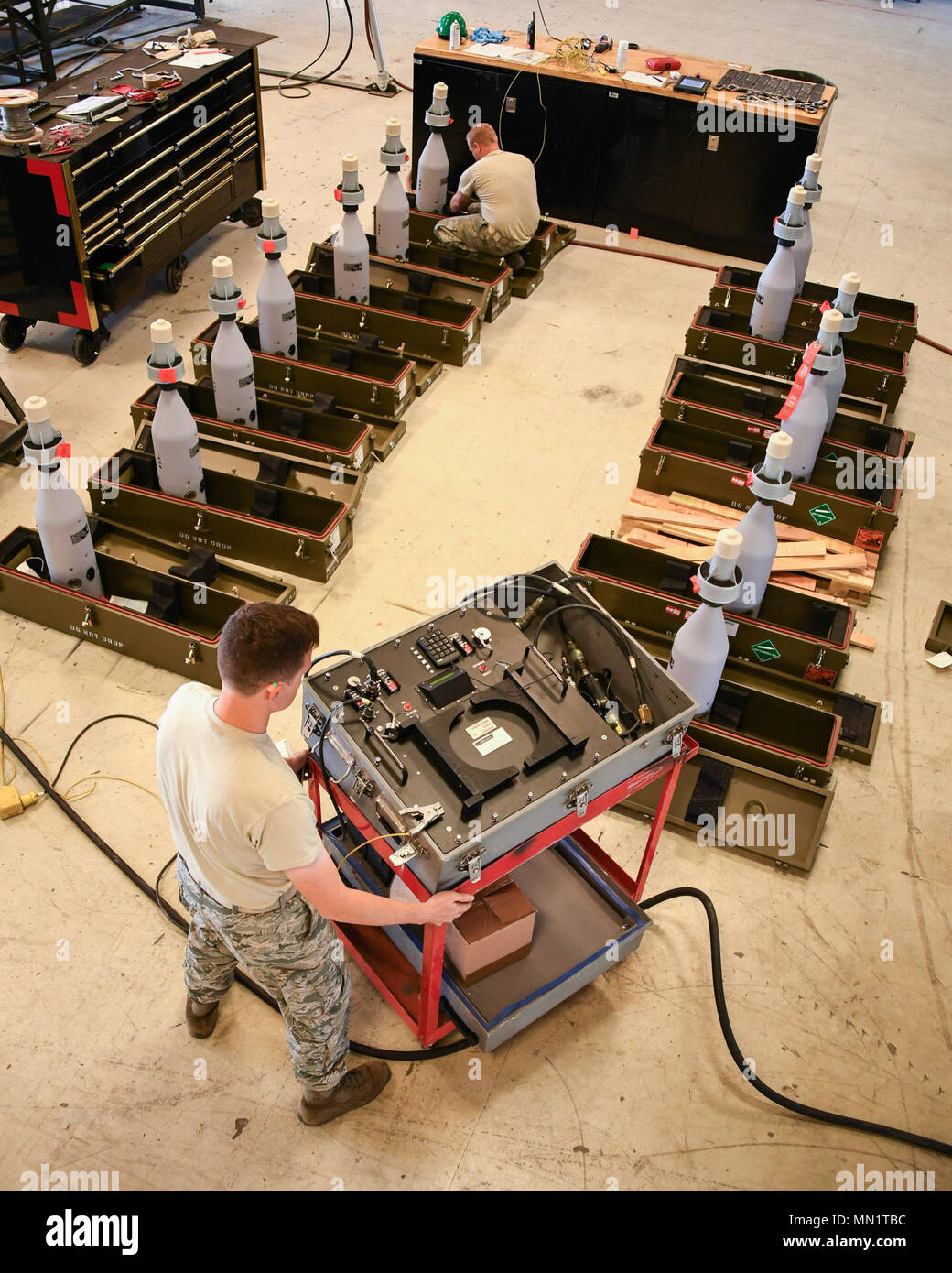 Airmen assigned to the 388th Maintenance Squadron Munitions Flight test ...
