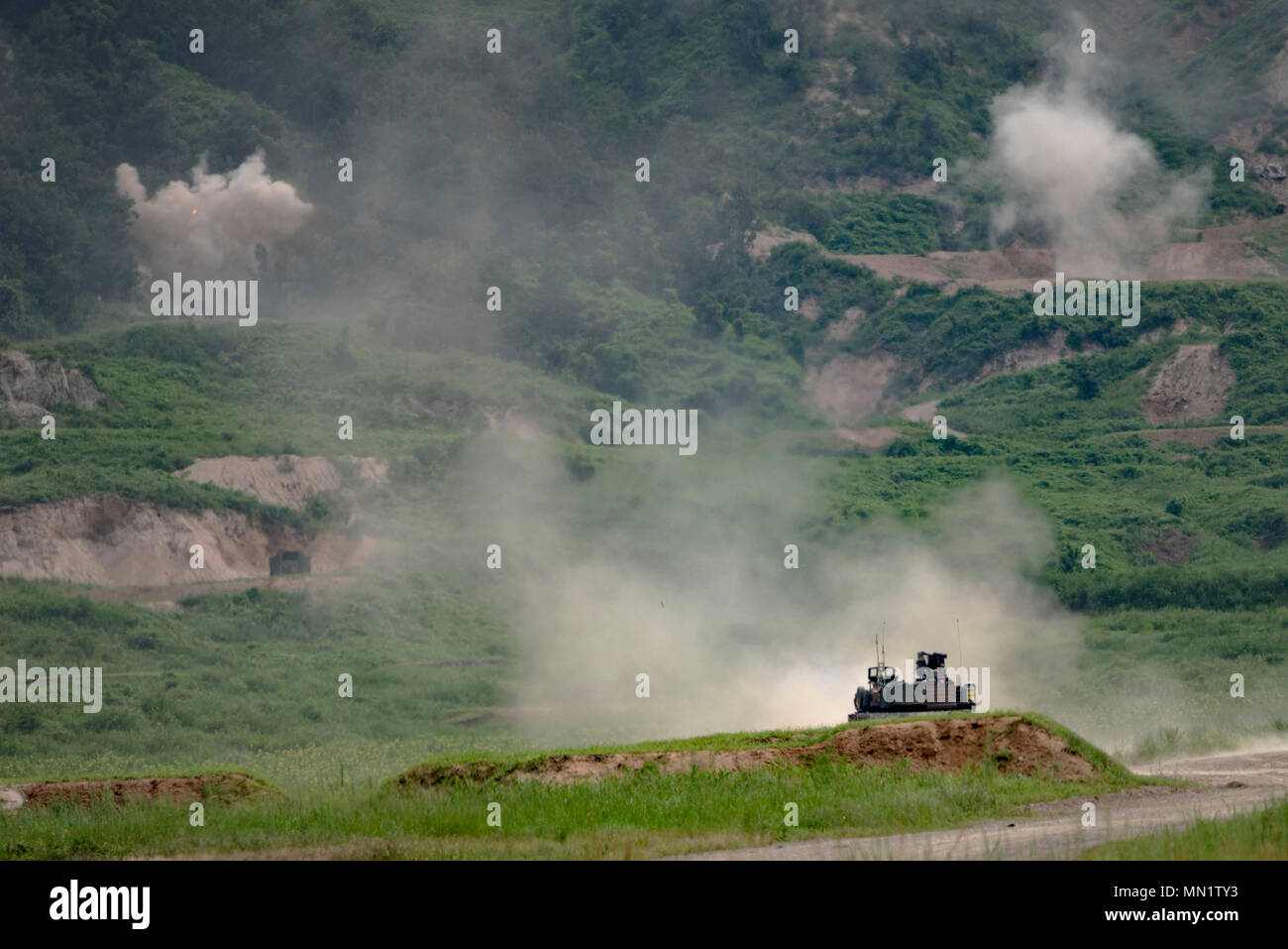 RODRIGUEZ LIVE FIRE COMPLEX, Republic of Korea: An Abrams tank crew ...