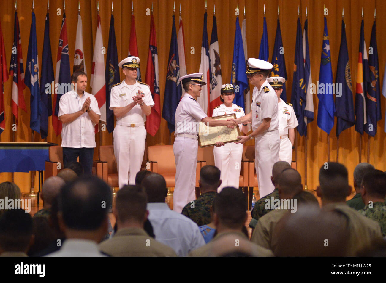 170810-N-TC859-396 OKINAWA, Japan (Aug. 10, 2017) Rear Adm. Michiya ...