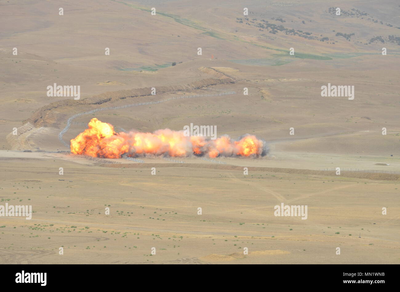 VAZIANI TRAINING AREA, Georgia — The Mine Clearing Line Charge (MICLIC ...