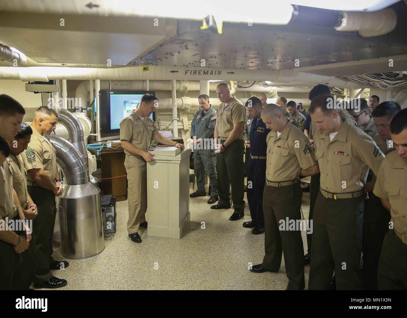 PACIFIC OCEAN— Lt. Hammond, a chaplain aboard USS San Diego (LPD 22 ...
