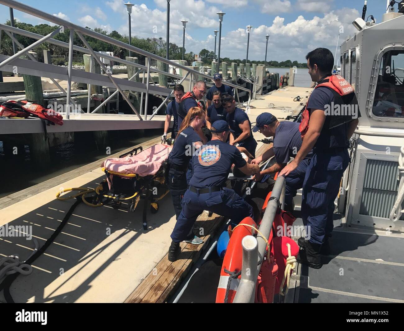 A 45-foot Response Boat - Medium crew from Coast Guard Station Tybee ...