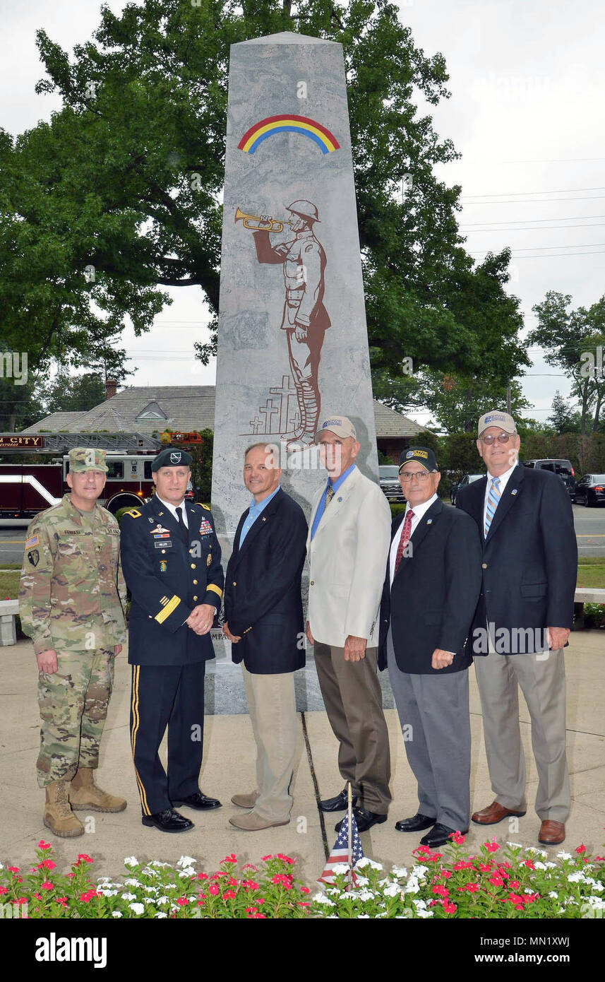Present and past commanders of the 42nd Infantry Division pose for a ...