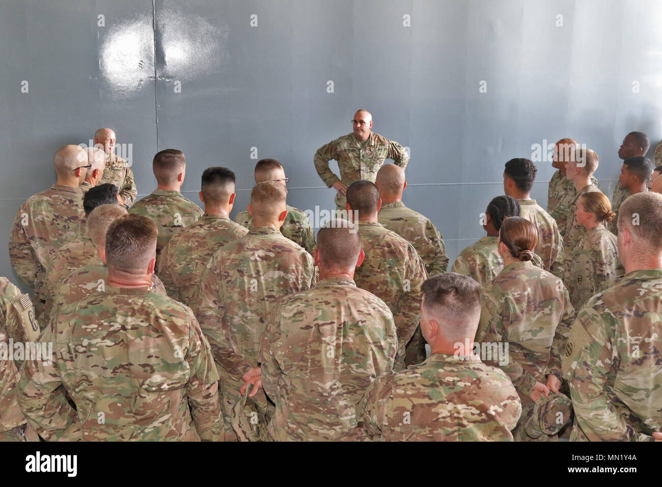 U.S. Army Command Sgt. Maj. Ted Copeland (center), U.S Army Reserve ...