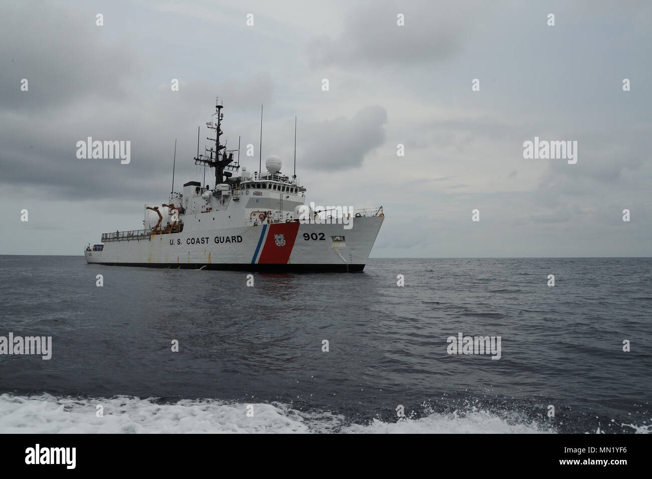 The Coast Guard Cutter Tampa is seen while on patrol in the eastern ...