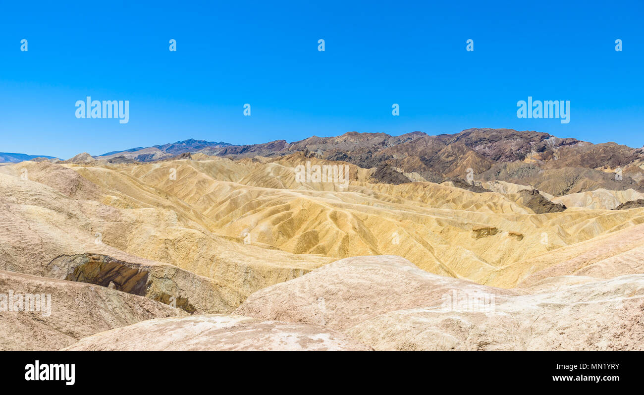 Zabriskie Point - View to the colorful ridges and sand formation at ...