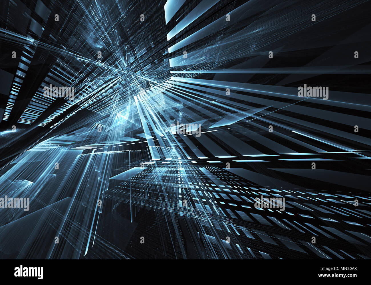 Abstract future technology background - computer-generated 3D image ...