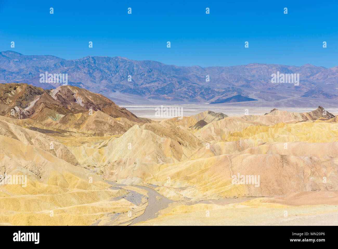Zabriskie Point - View to the colorful ridges and sand formation at ...