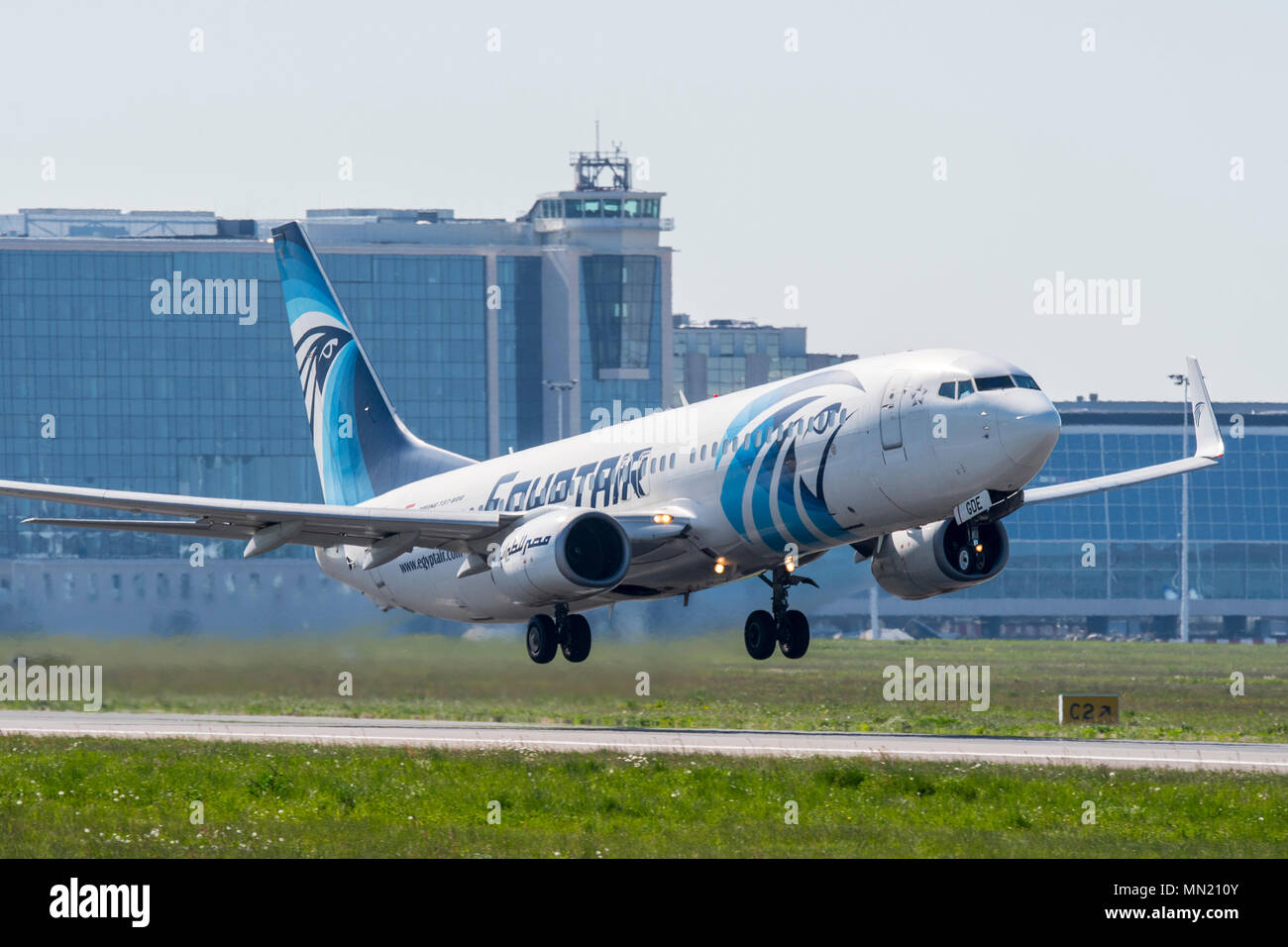 Boeing 737-800, two engine short- to medium-range, narrow-body jet ...