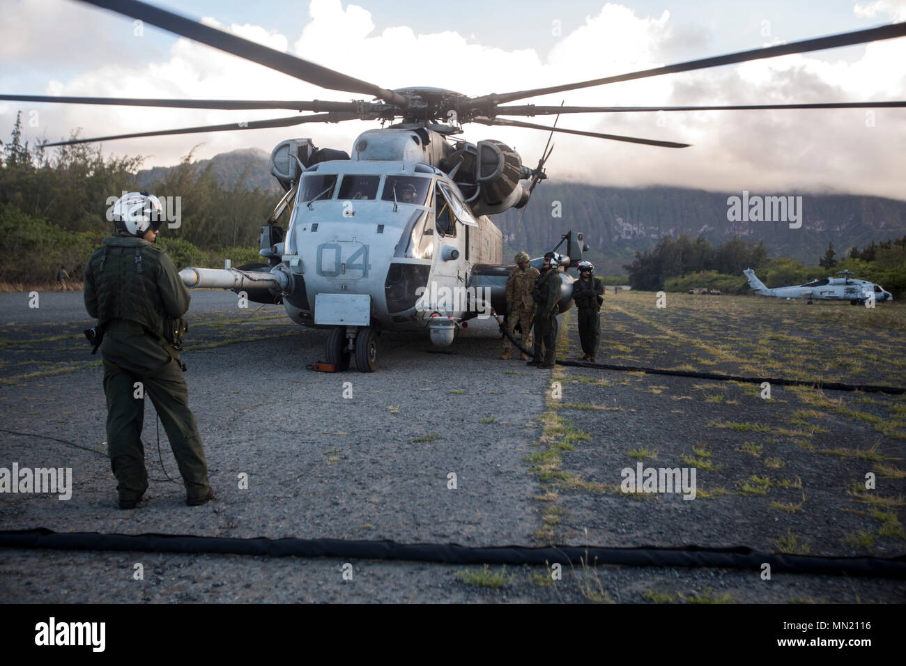 U.S. Marines with Marine Heavy Helicopter Squadron (HMH) 463 and ...