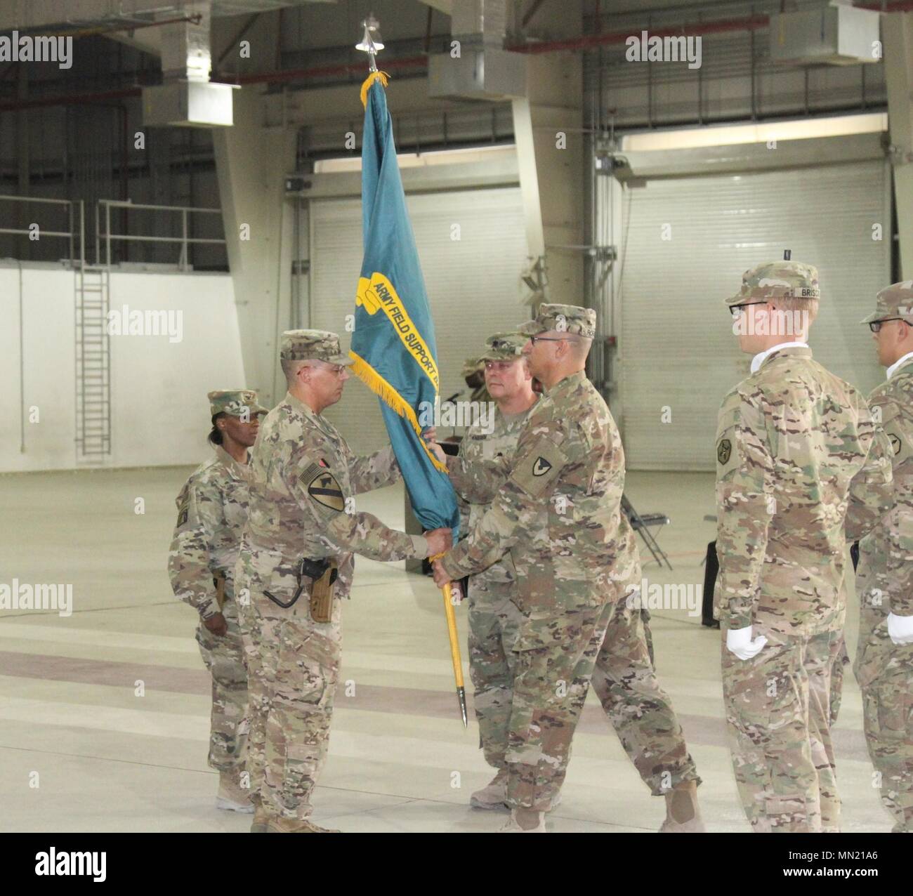 Master Sgt. Jerome Roebuck, right, senior enlisted advisor, Army Field ...