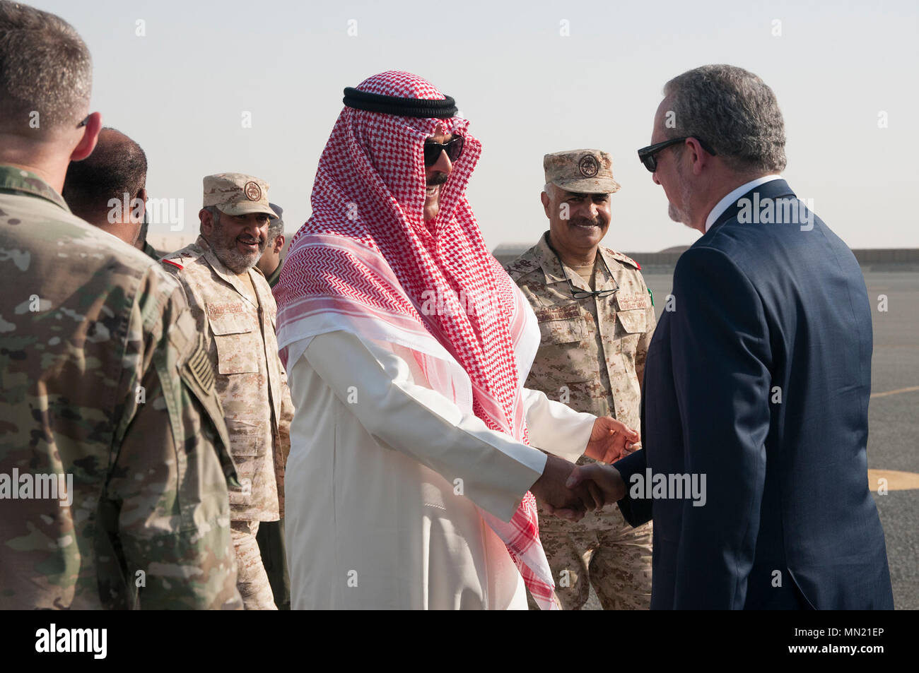 The Honorable Lawrence Silverman (right), U.S. ambassador to Kuwait ...