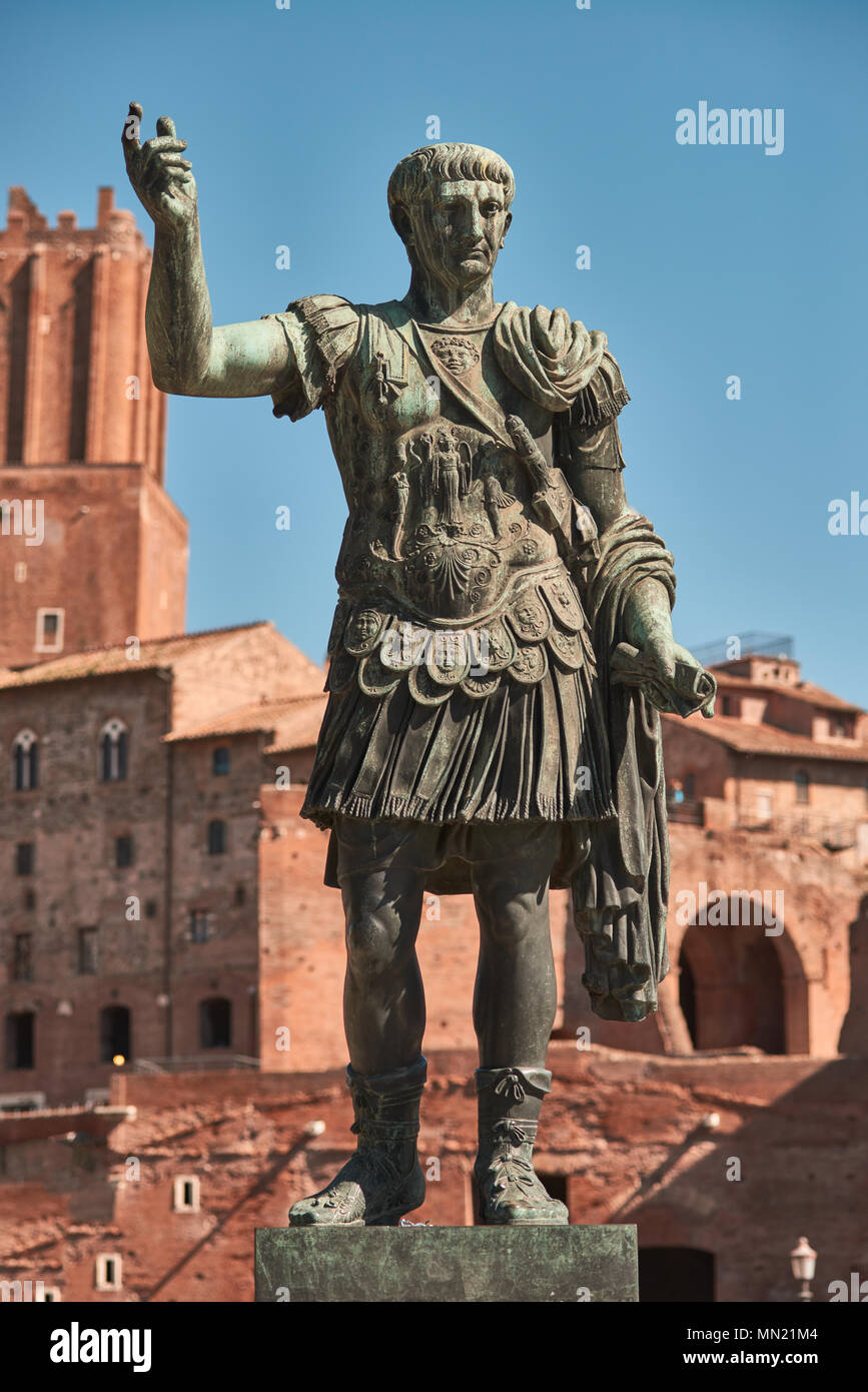 Bronze statue roman emperor trajan hi-res stock photography and images ...