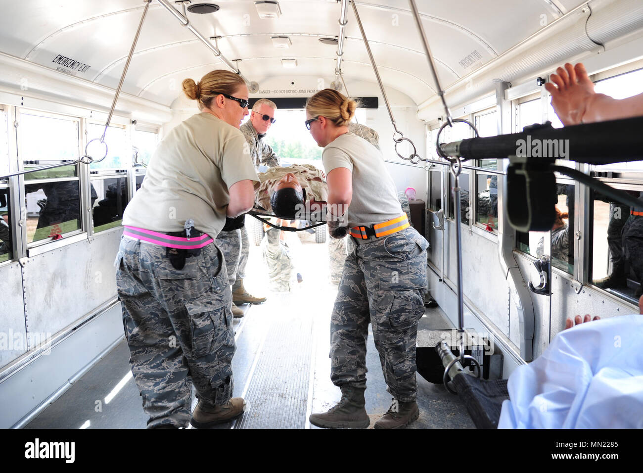 U.S. Airmen with the 445th Aeromedical Staging Squadron, Wright ...