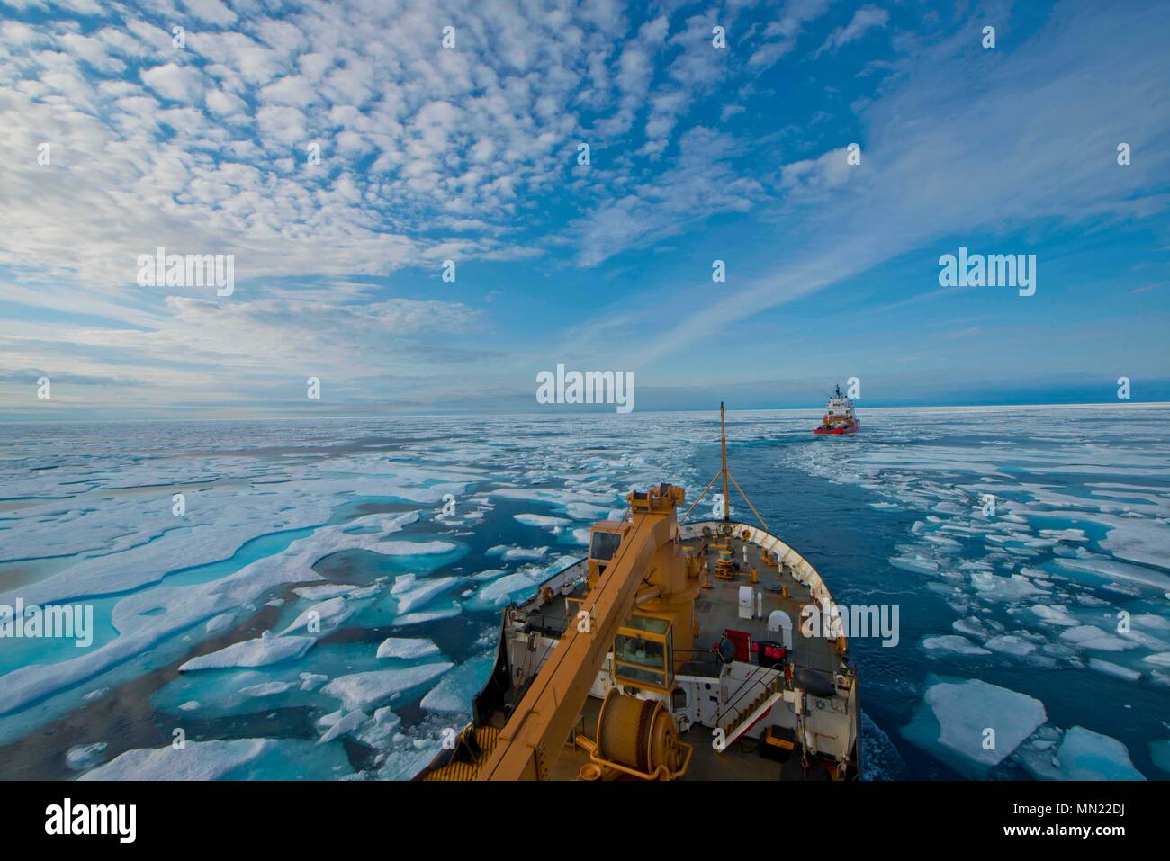 The crew of U.S. Coast Guard Cutter Maple follows the crew of Canadian ...