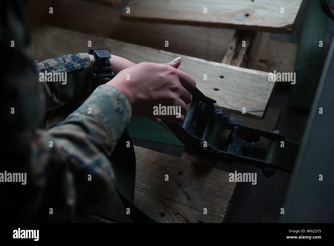 U.S. Marine Pfc. Olivia Rutherford, an ammunition technician with ...
