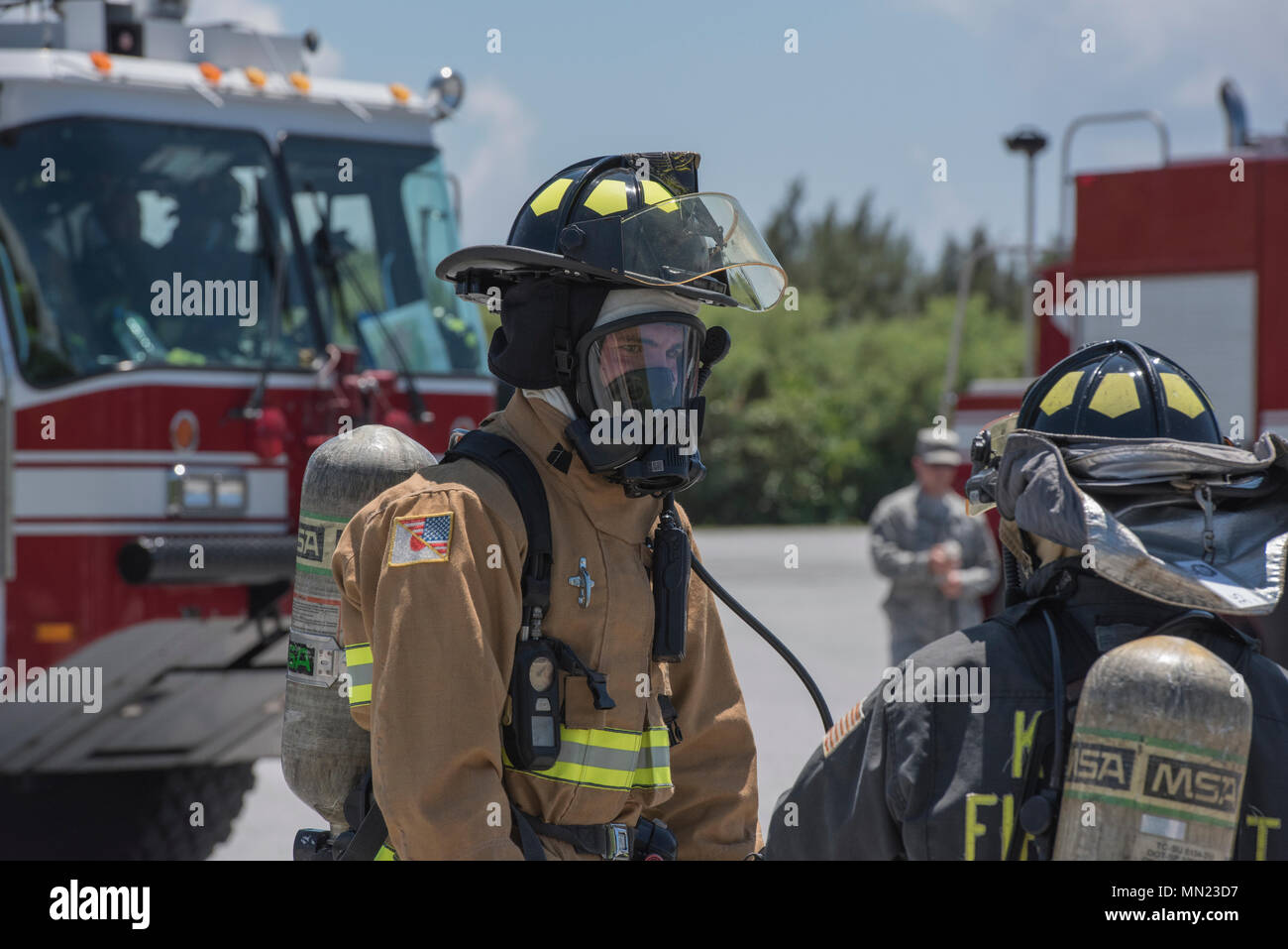 U.S. Air Force Senior Airman Keith Brown, 18th Civil Engineer Squadron ...