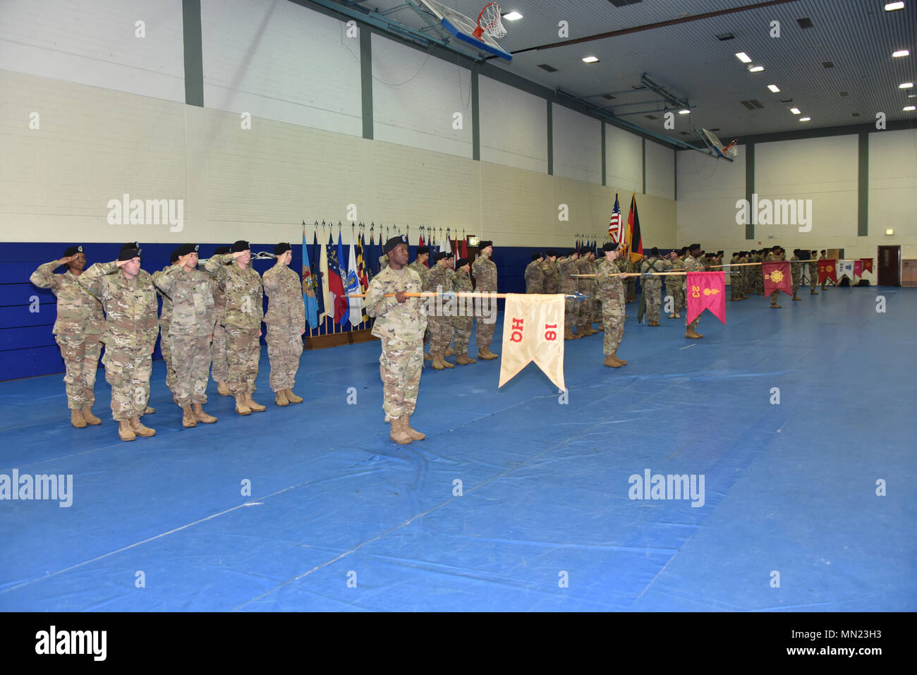 The 18th Combat Sustainment Support Battalion conducts the change of ...
