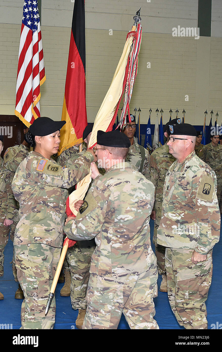 U.S. Army Lt. Col. Jonathan W. Meisel, center, Commander 18th Combat ...