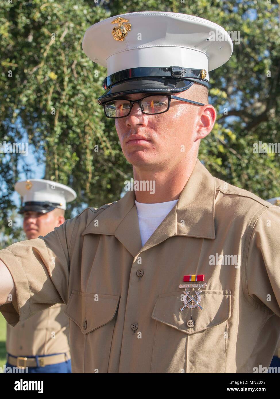 U.S. Marine Corps Pvt. Jared Mersino, with Platoon 1052, Alpha Company ...