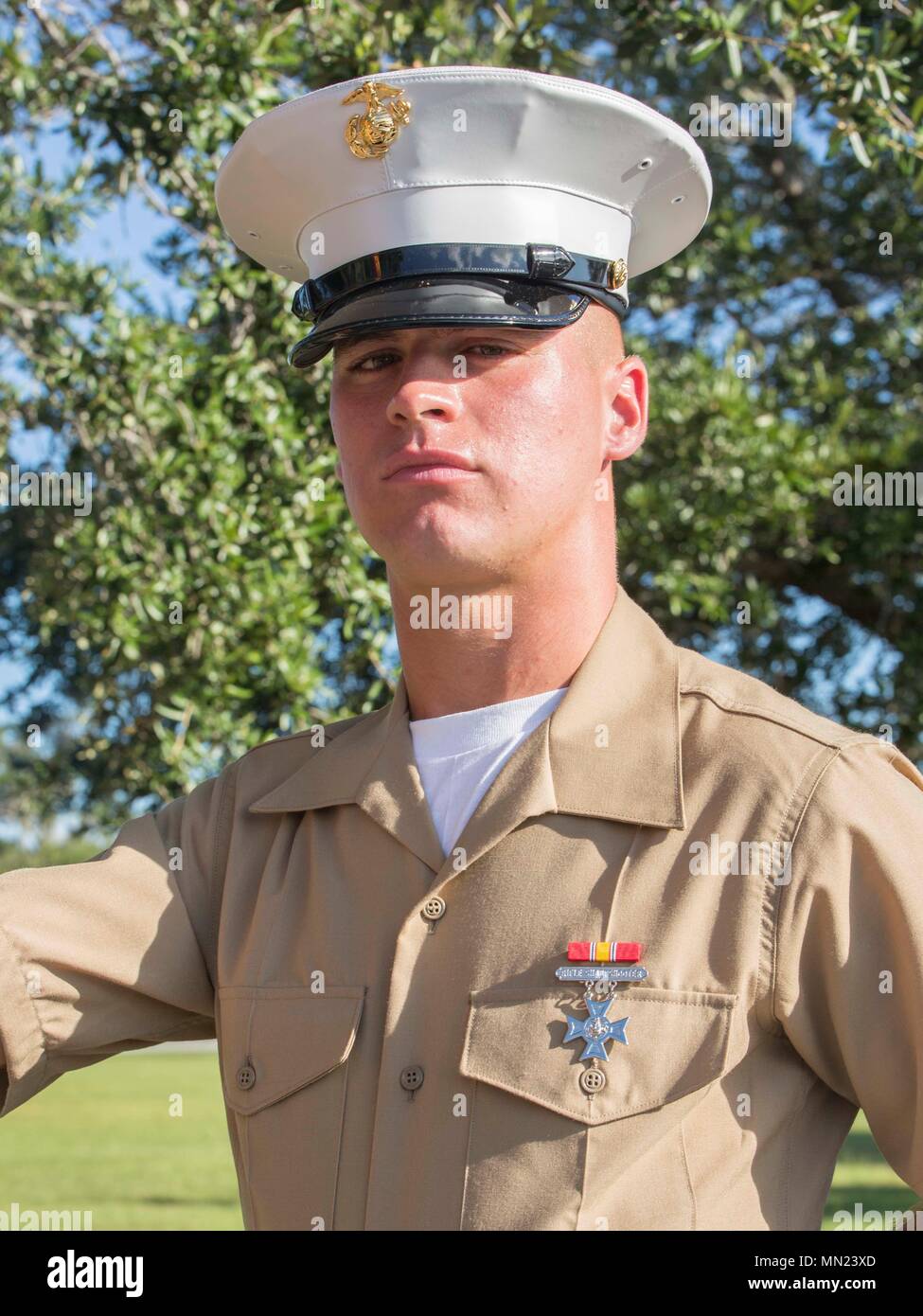 U.S. Marine Corps Pfc. Dylan Tutorow, honor graduate for Platoon 1053 ...