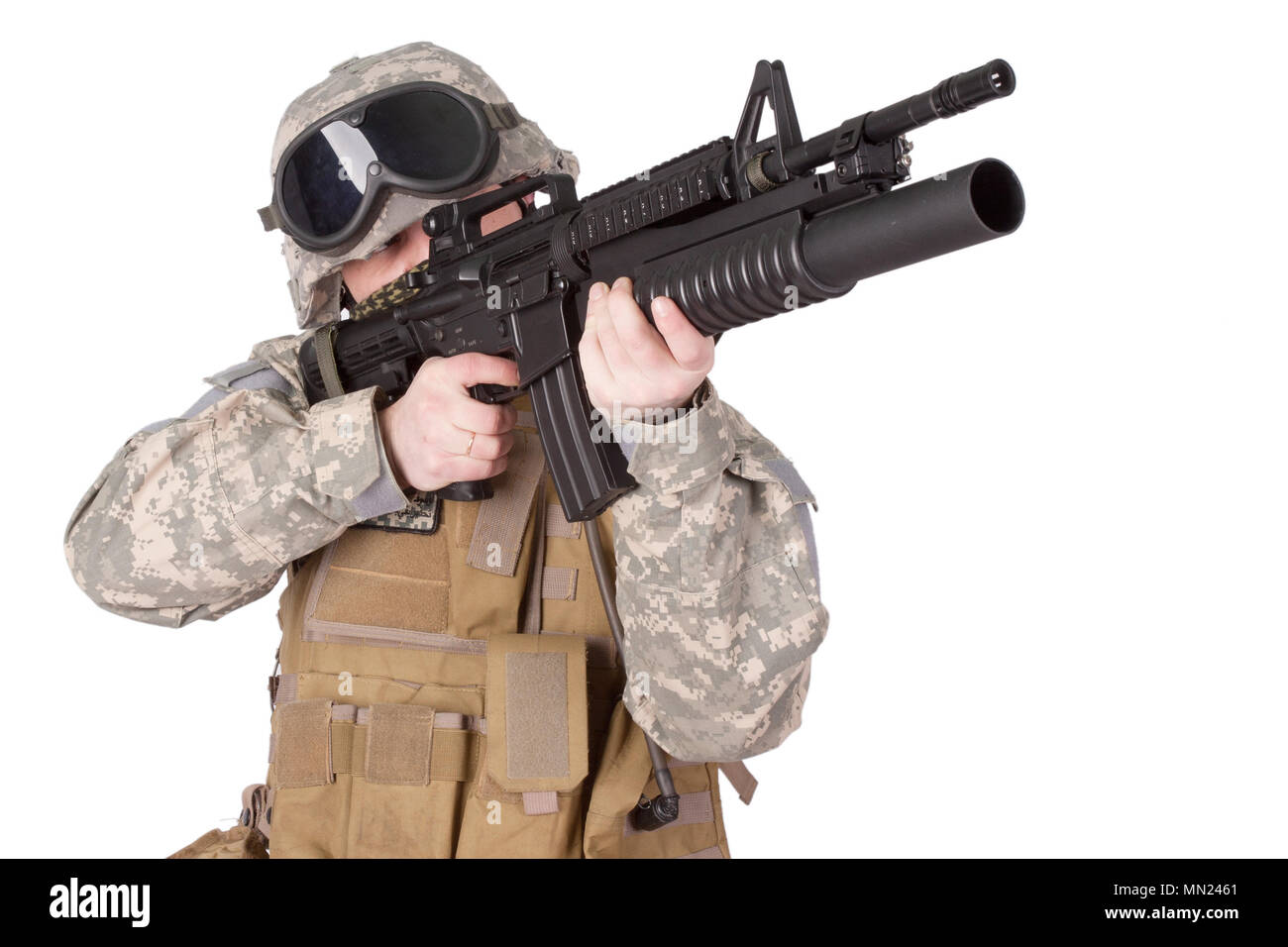 US ARMY soldier with m4 rifle Stock Photo - Alamy