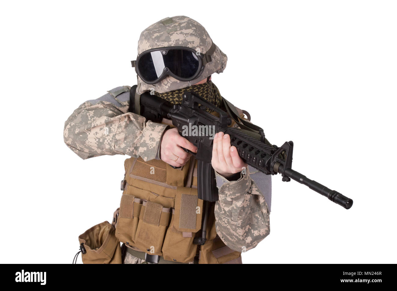 US ARMY soldier with m4 rifle Stock Photo - Alamy