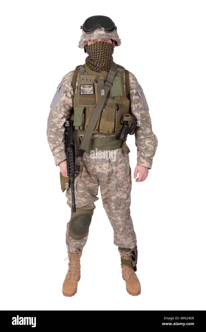 US ARMY soldier with m4 carbine Stock Photo - Alamy