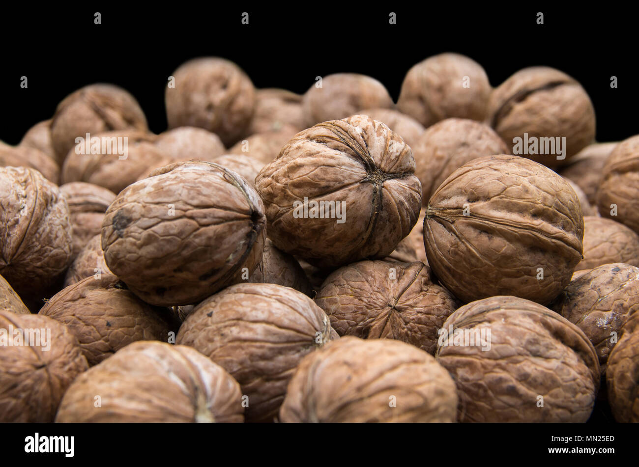 Natural walnut in shell Stock Photo - Alamy