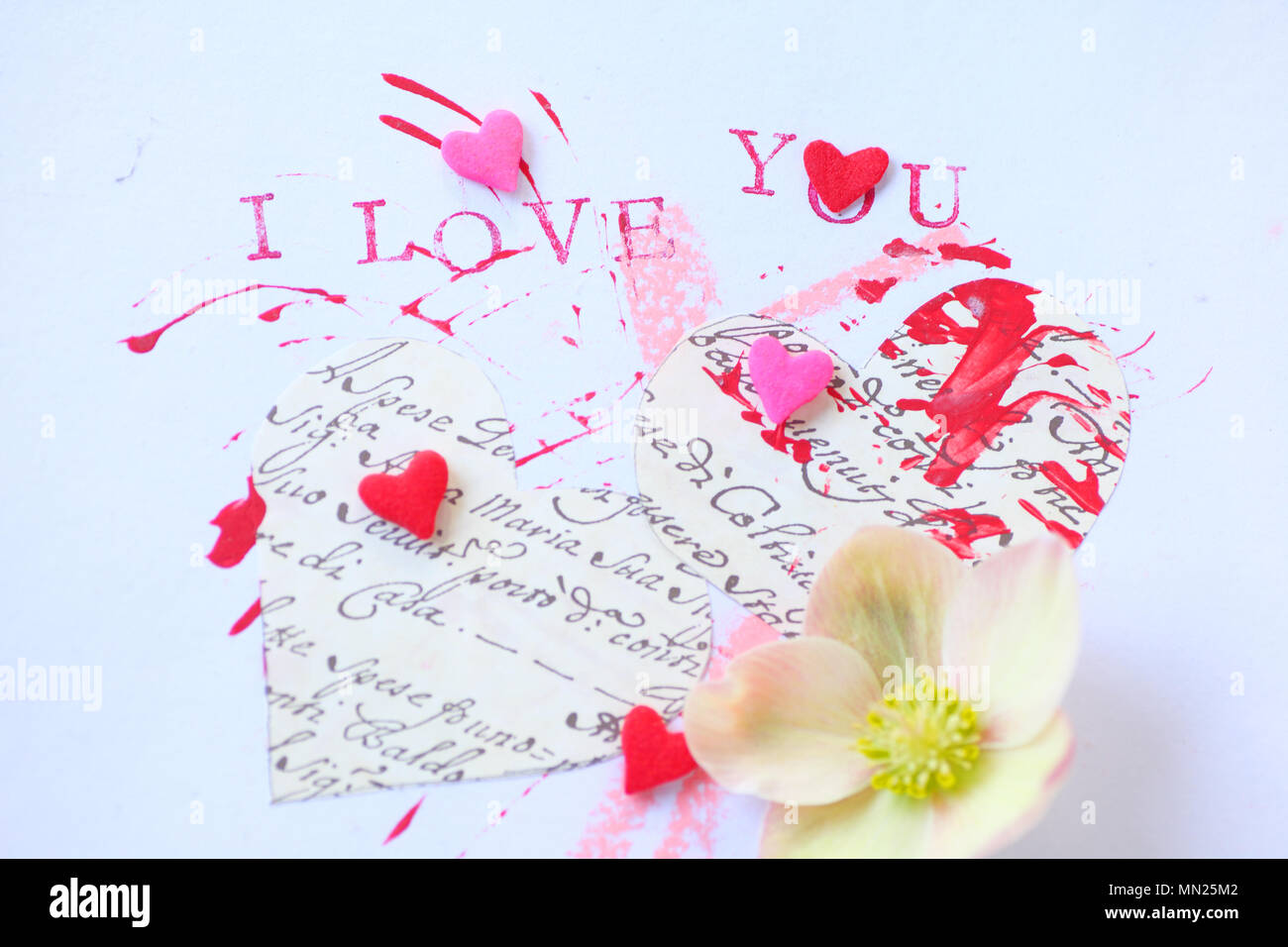 Collage with heart hi-res stock photography and images - Alamy