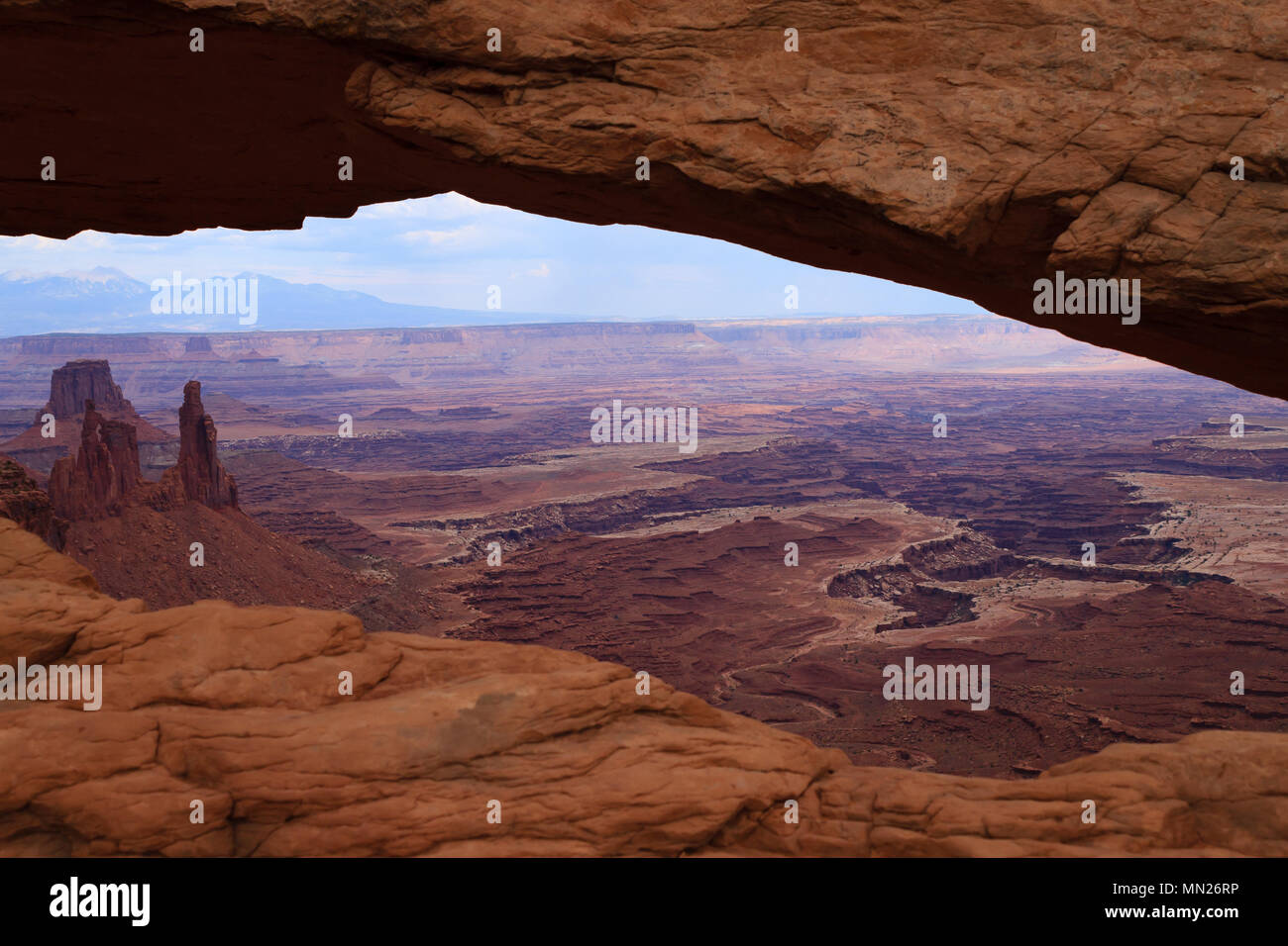 Mesa Arch in Canyonlands National Park. Geological formations. United ...