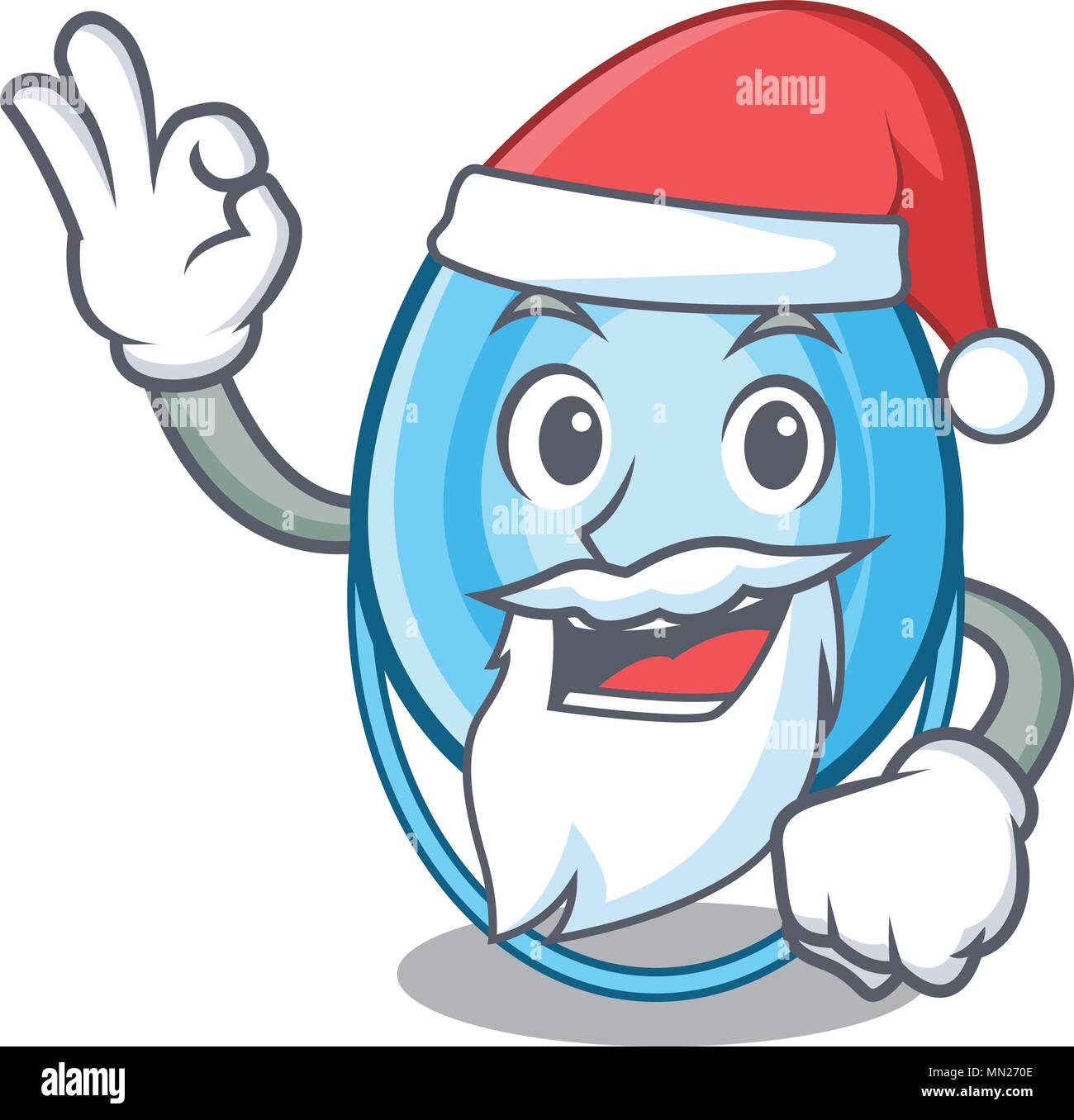 Santa oxygen mask mascot cartoon Stock Vector Image & Art - Alamy