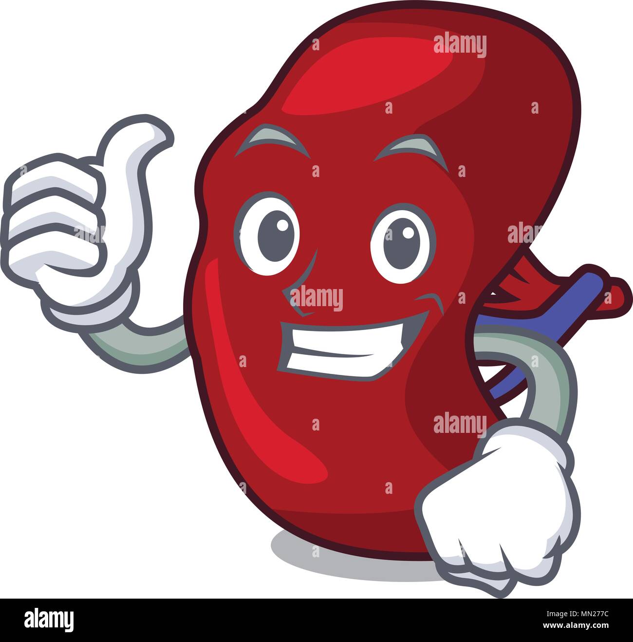 Thumbs up spleen character cartoon style Stock Vector Image & Art - Alamy