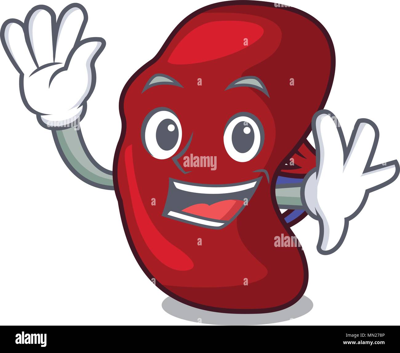 Waving spleen character cartoon style Stock Vector Image & Art - Alamy