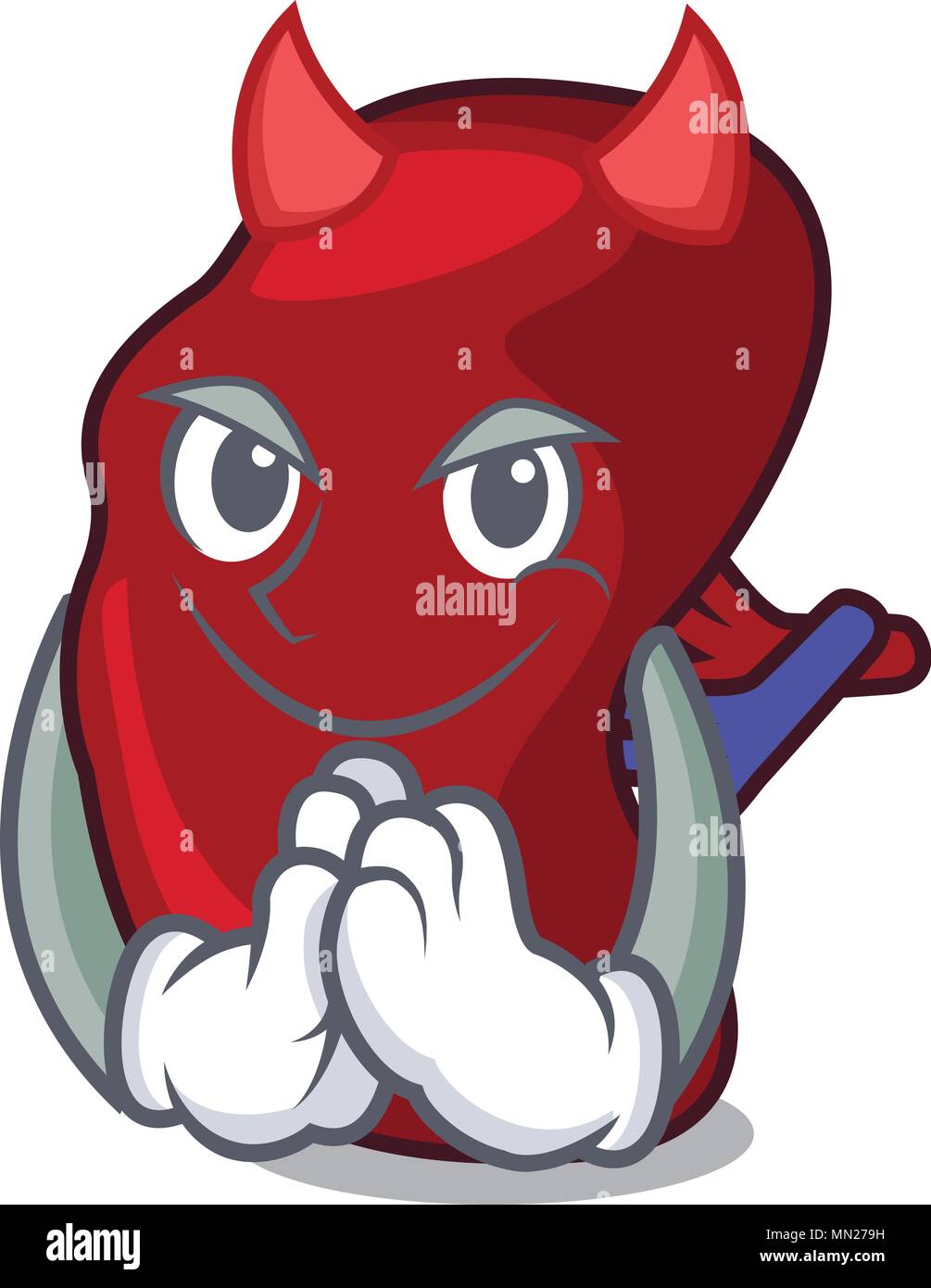 Devil spleen mascot cartoon style Stock Vector Image & Art - Alamy